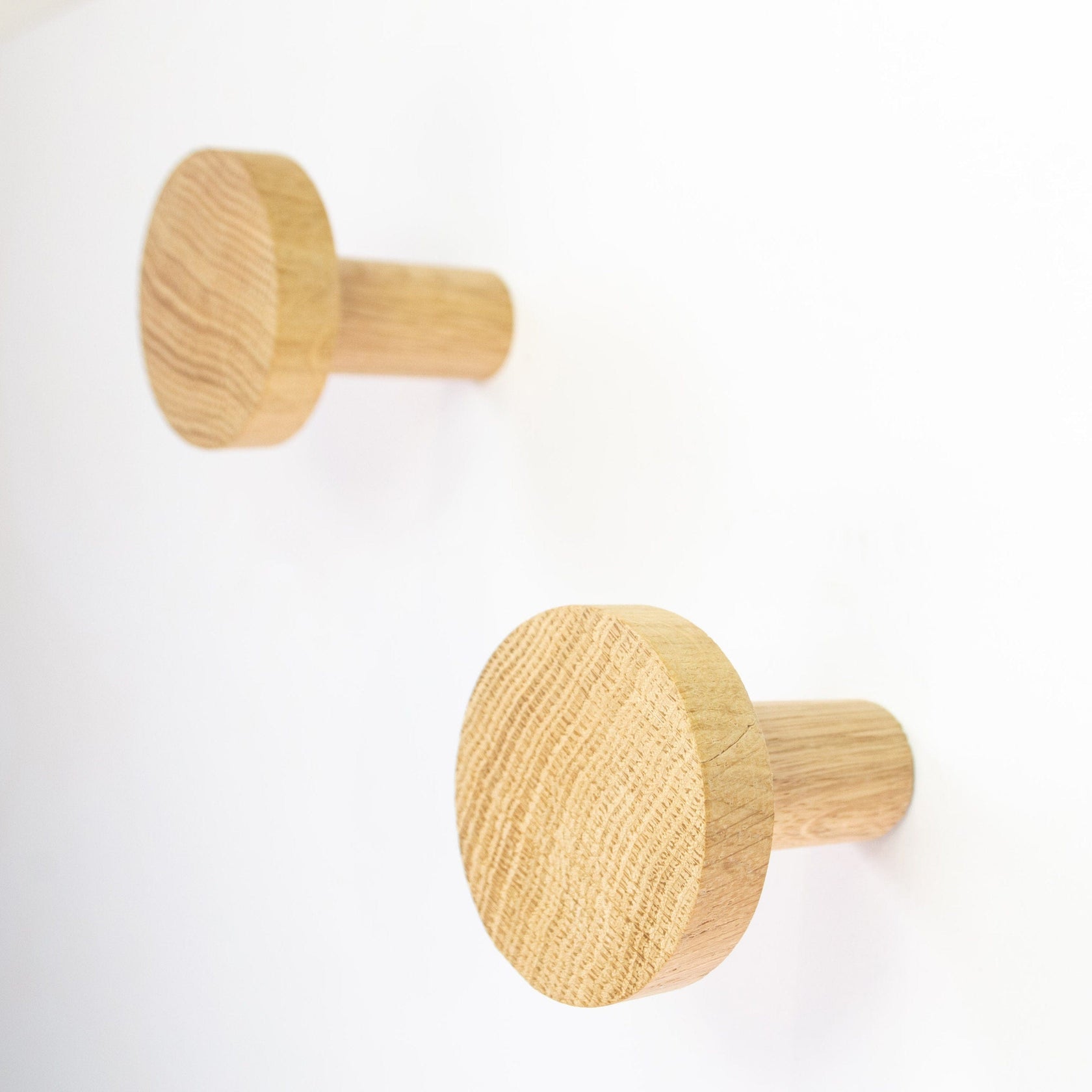 Round Hook, Oak coat hooks, Wood Wall Hooks, round coat hooks – LelloLiving