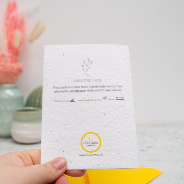 Easter Bunny Plantable Seed Paper Card - LelloLiving