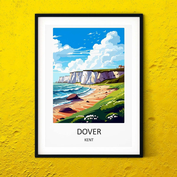 Dover Coast Kent travel posters UK coastal prints