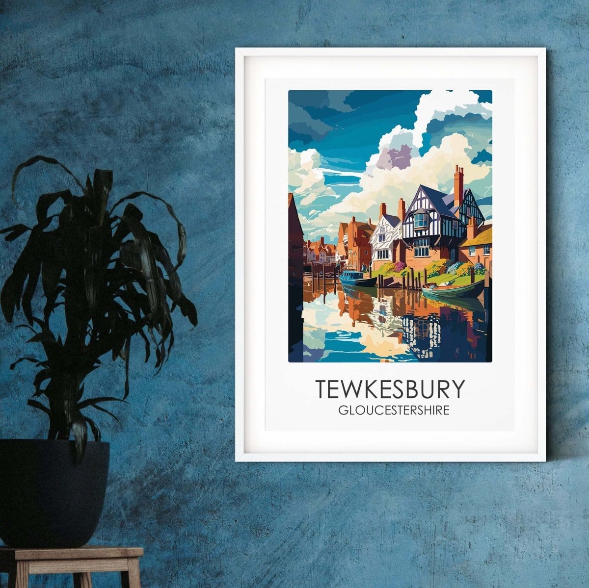 Tewkesbury print travel posters UK art print